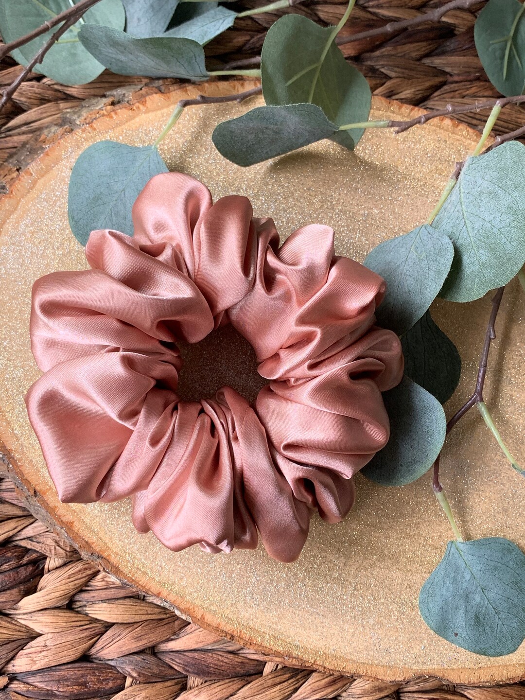 XL Cafe Crème Satin Scrunchie, Handmade Scrunchie, Limited Edition ...
