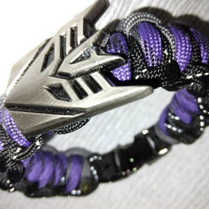 Transformers Decepticon Logo Paracord Bracelet / Transformers Bracelet ...