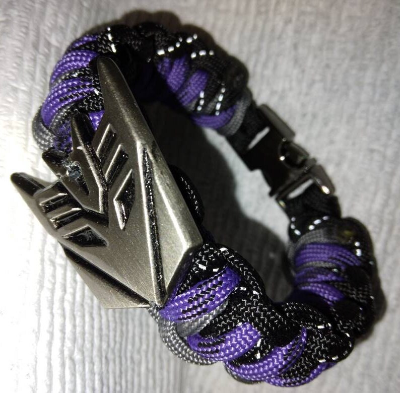 Transformers Decepticon Logo Paracord Bracelet / Transformers - Etsy