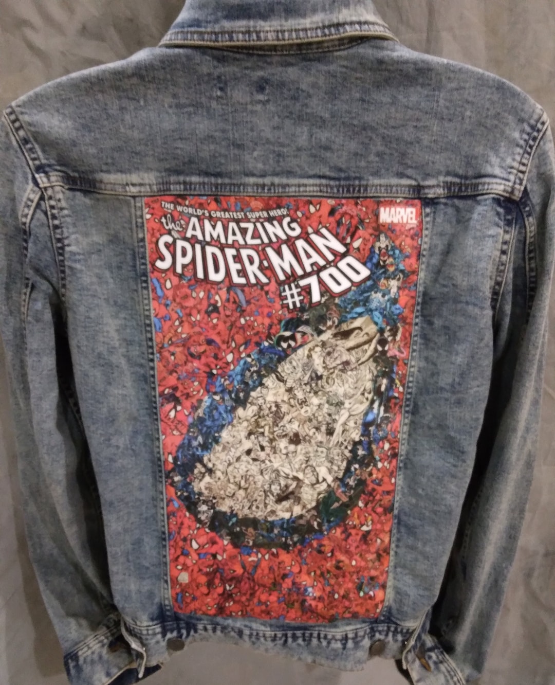 Spiderman Jacket S Marvel Comic Inspired Denim Jacket /700 the Amazing ...