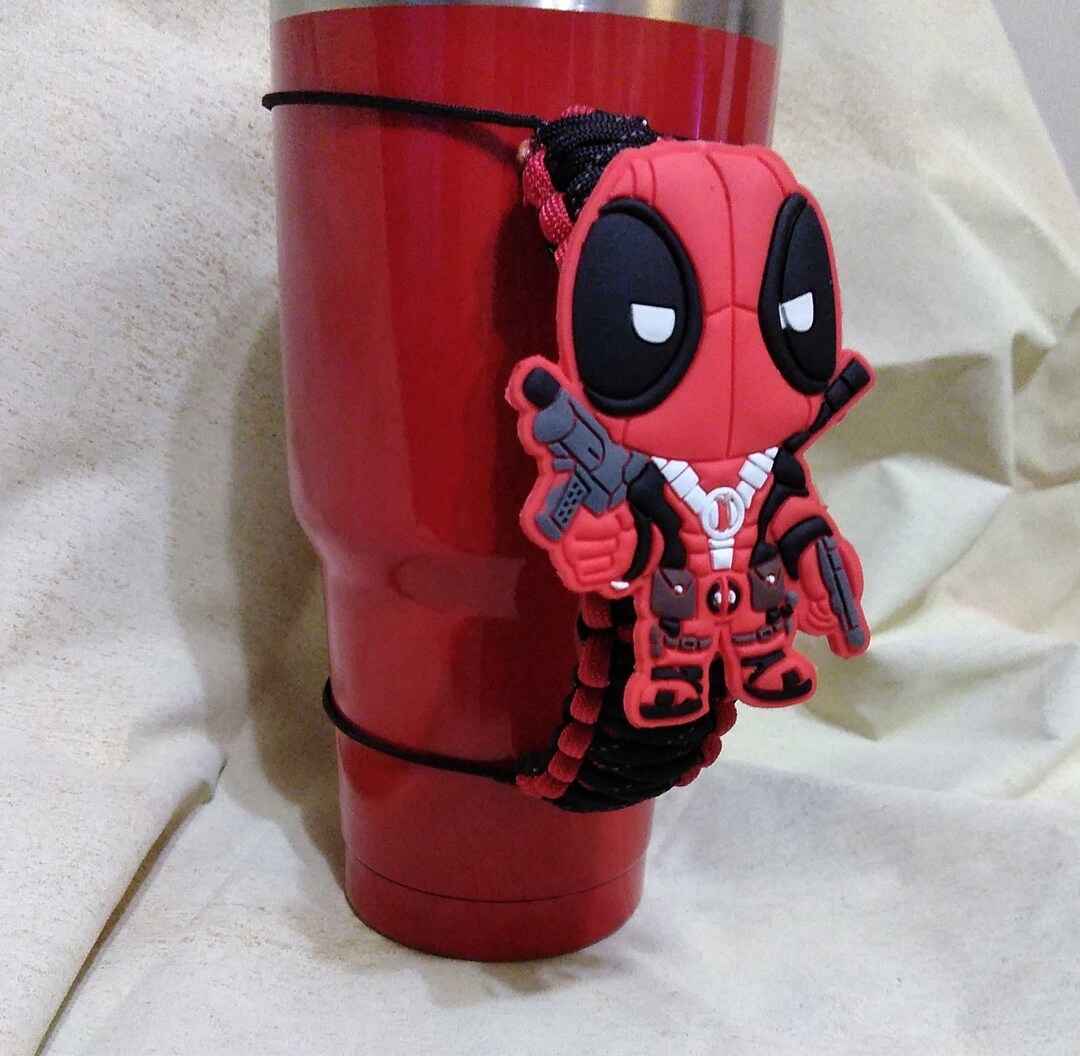 Deadpool Cup / Paracord Hand Strap / Waterproof Handle / 30oz Tumbler ...