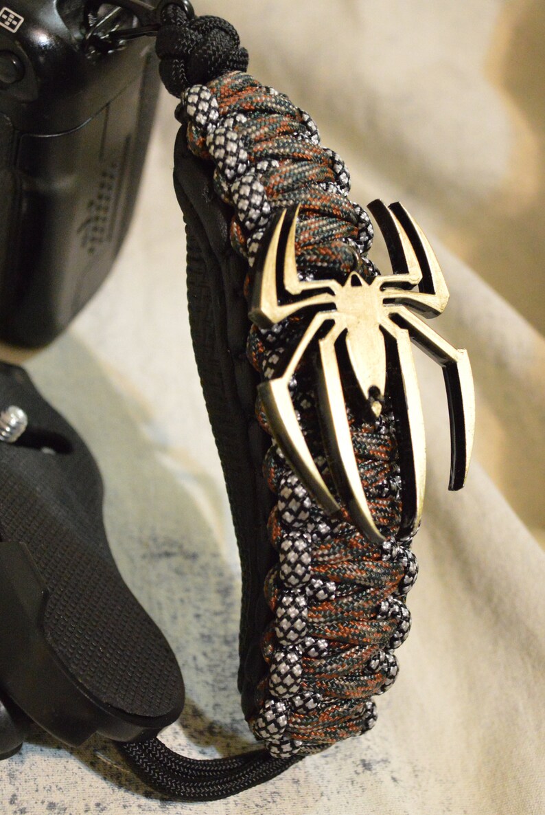 Spider-man Camera Strap / Bronze Spider-man Logo Paracord - Etsy UK