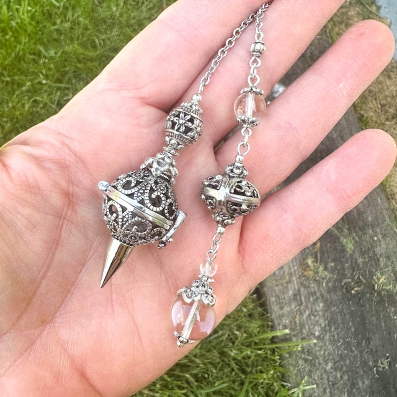 Ornate Chamber Pendulum, With Herkimer Like Diamond, Unique Pendulum - Etsy