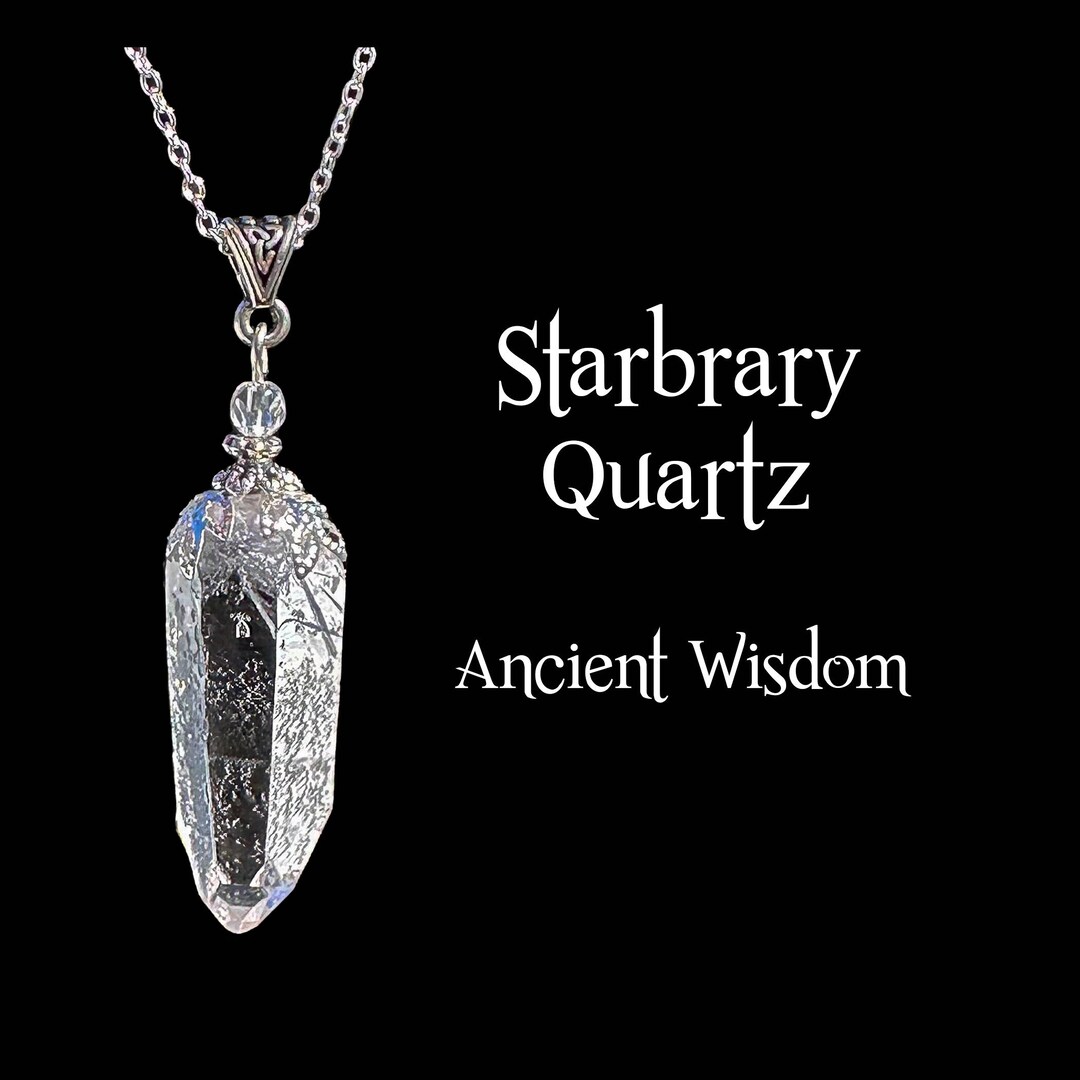 Starbrary Quartz Pendant, Lustruous and Water Clear Master Healer ...