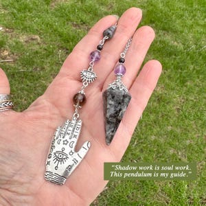 Shadow Work Pendulum, Shadow Alchemy Black Labradorite, Pendulum for ...