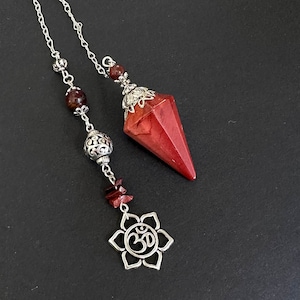 Mookaite Jasper Pendulum, Life Force Divining Pendulum, Ageless Spirit ...