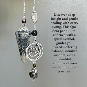 Que Sera Pendulum, Unique Pendulum, Empowering Llanite, Spiral Pendant ...