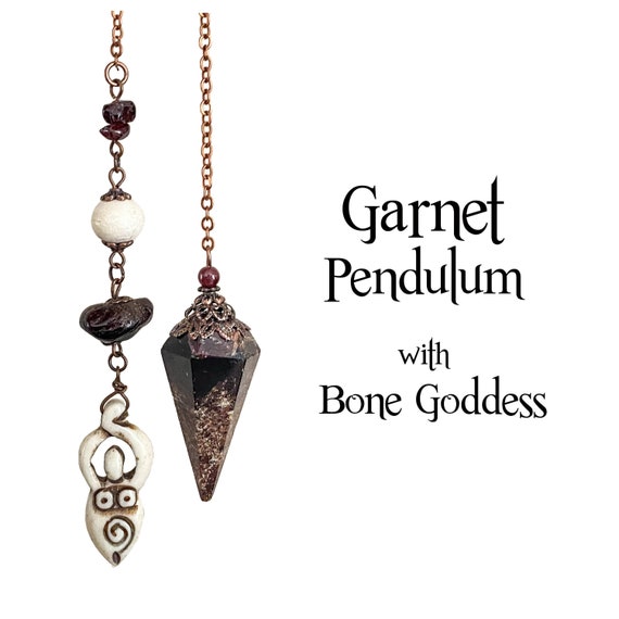Garnet Pendulum With Bone Goddess Chakra Healing Pendulum | Etsy