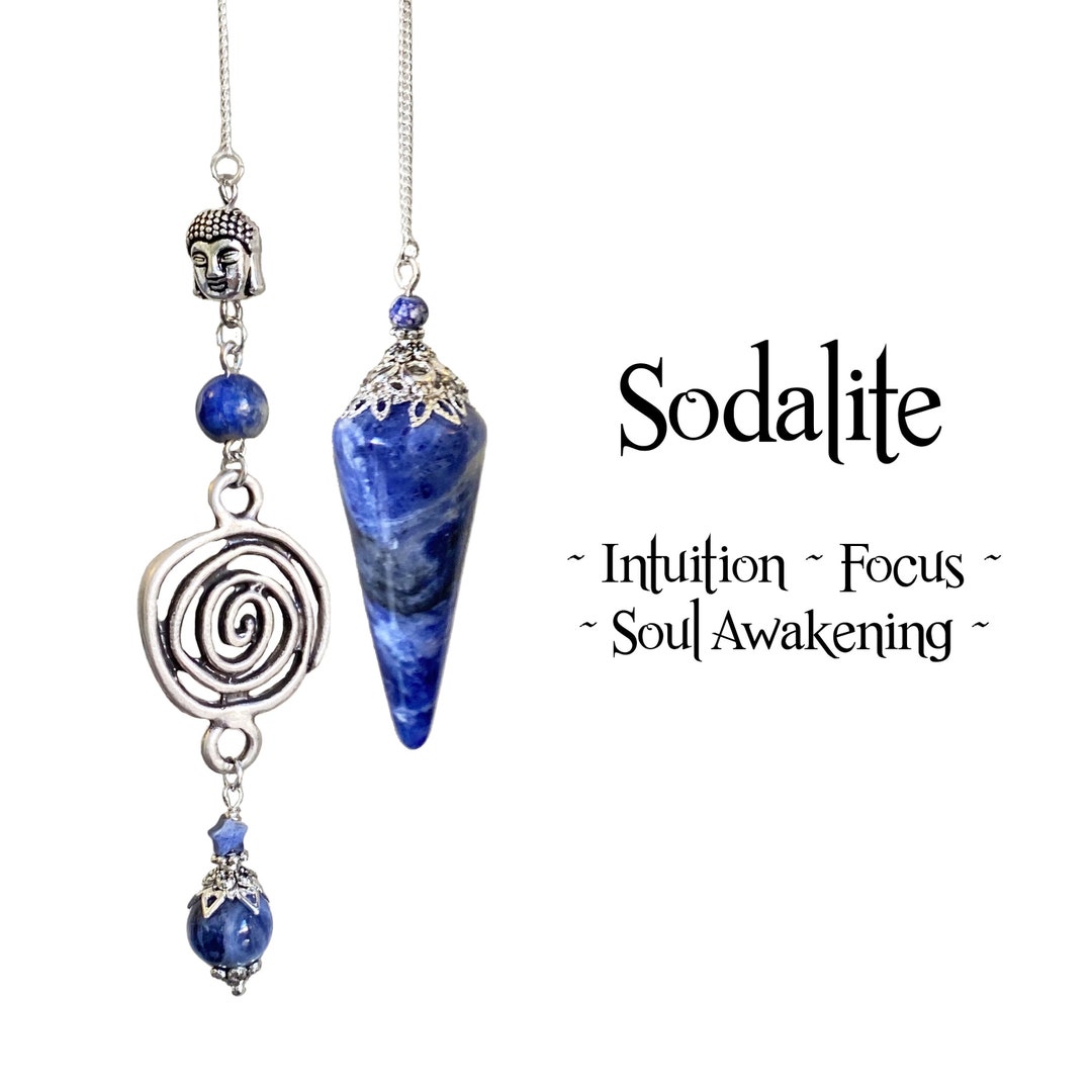 Sodalite Pendulum, Divining Stone of Soul Awakening, Third Eye Chakra ...