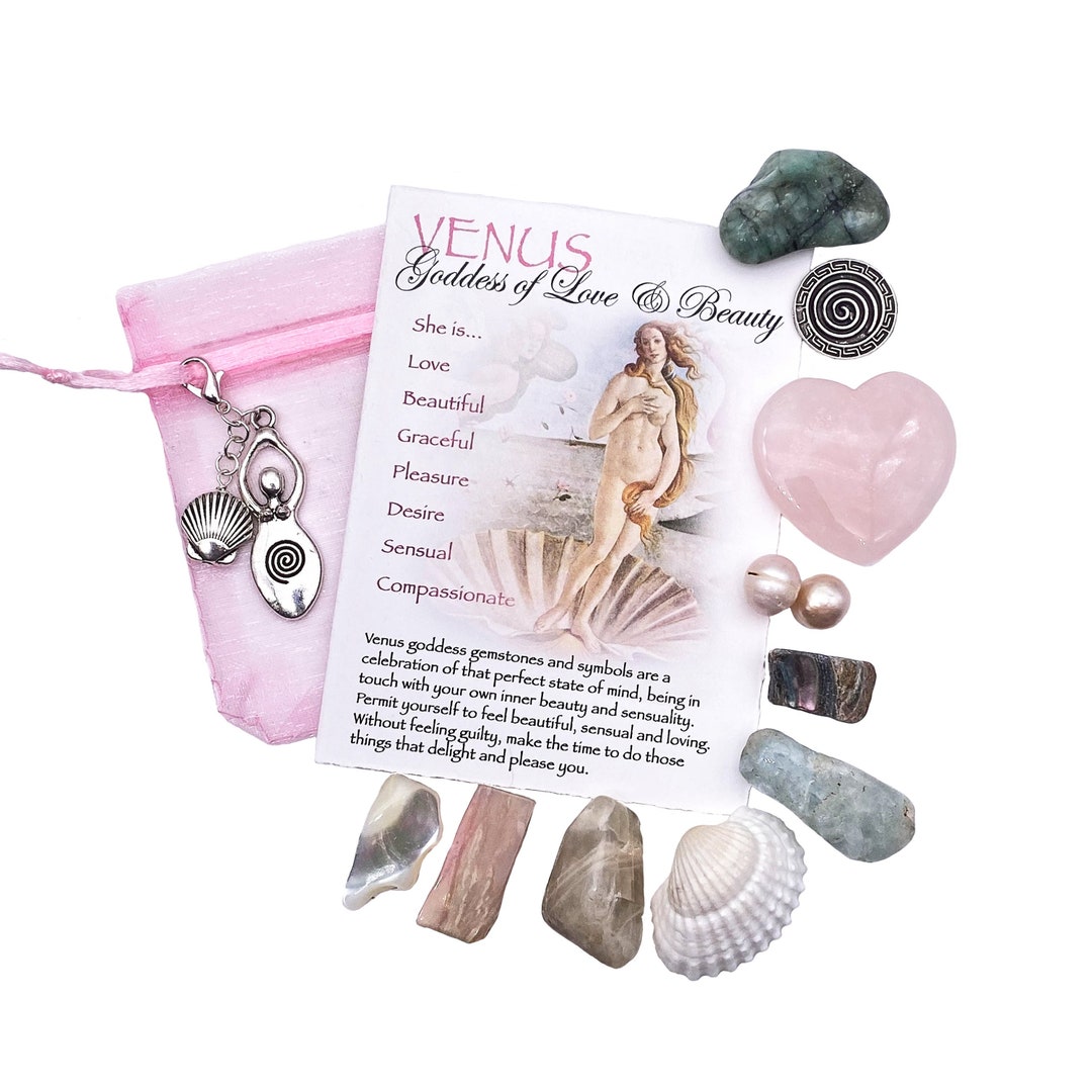 Venus Goddess Crystal Set, Goddess of the Love & Beauty, Crystal Remedy ...