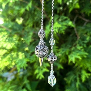 Ornate Chamber Pendulum, With Herkimer Like Diamond, Unique Pendulum - Etsy