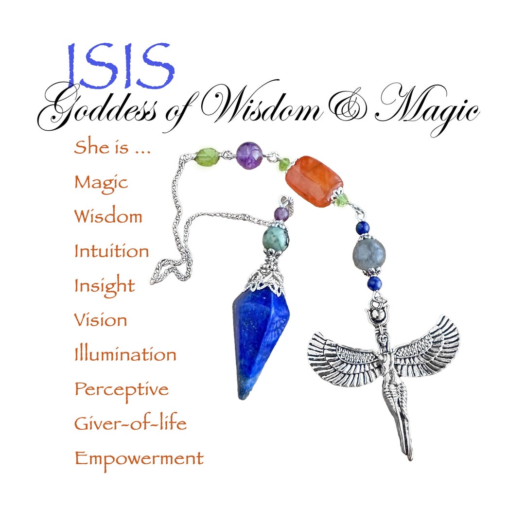 Lapis Pendulum, Goddess Isis Pendulum, Goddess of Wisdom and Magic ...