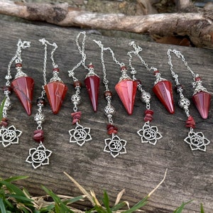 Mookaite Jasper Pendulum, Life Force Divining Pendulum, Ageless Spirit ...