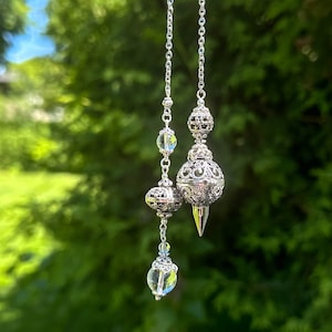 Ornate Chamber Pendulum, With Herkimer Like Diamond, Unique Pendulum - Etsy