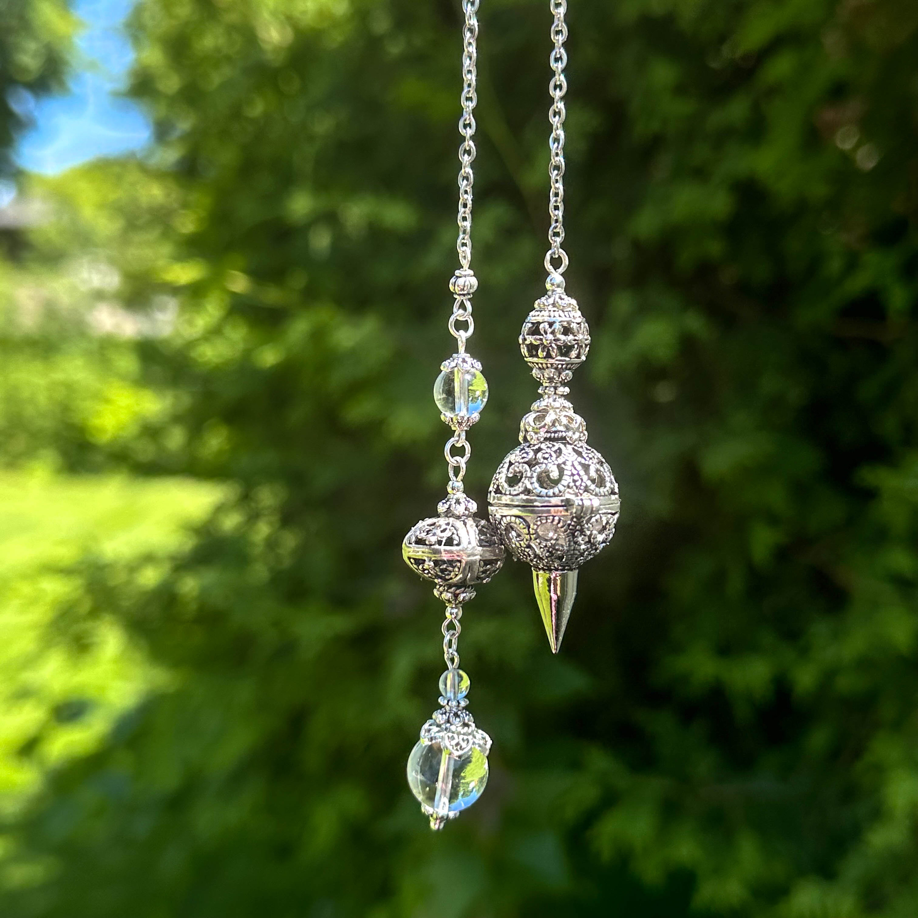 Ornate Chamber Pendulum, With Herkimer Like Diamond, Unique Pendulum - Etsy