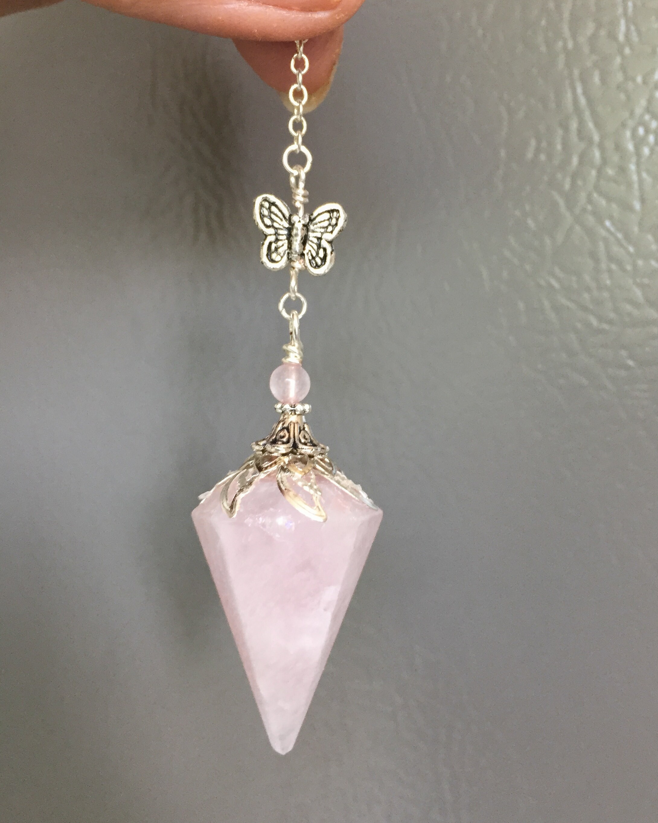 Rose Quartz Pendulum, Love Friendhip Pendulum, Chakra Healing Pendulum ...