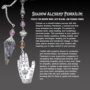 Shadow Work Pendulum, Shadow Alchemy Black Labradorite, Pendulum for ...