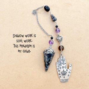 Shadow Work Pendulum, Shadow Alchemy Black Labradorite, Pendulum for ...