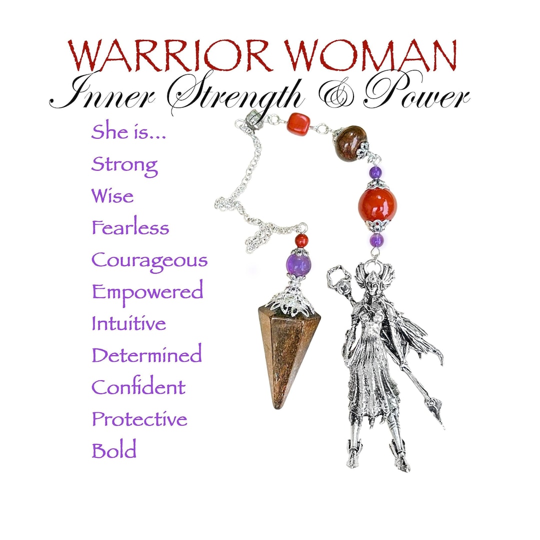 Warrior Woman Pendulum, Inner Strength and Power, Beaded Crystal ...