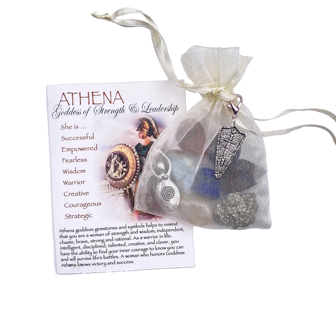 Athena Goddess Crystal Set, Goddess of Strength & Leadership, Crystal ...