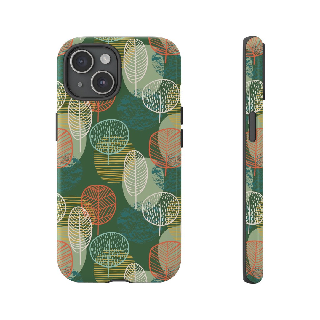 60s Retro Modern Nature Pattern Phone Case | Midcentury Modern Theme ...