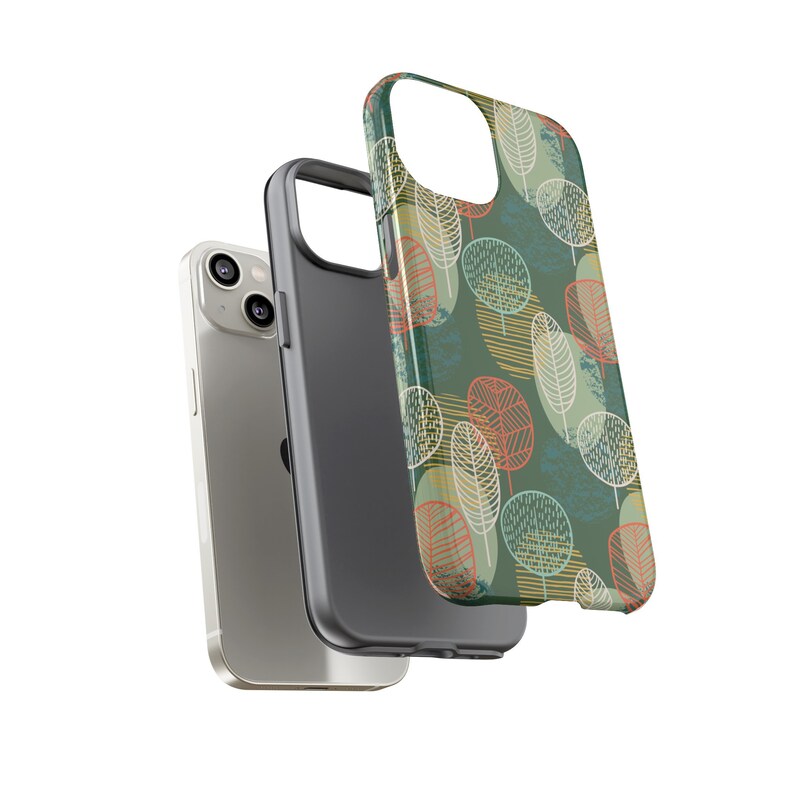 60s Retro Modern Nature Pattern Phone Case | Midcentury Modern Theme ...