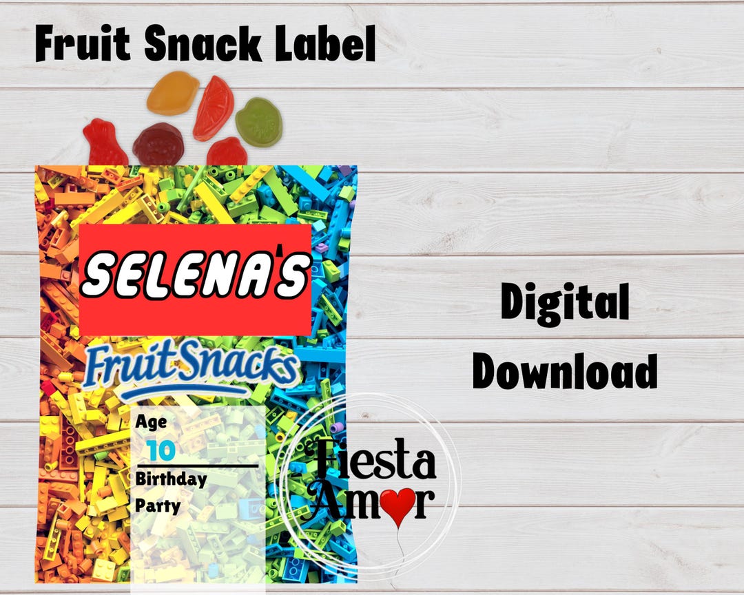 Building Blocks Party, Building Blocks Fruit Snack Label, Building ...