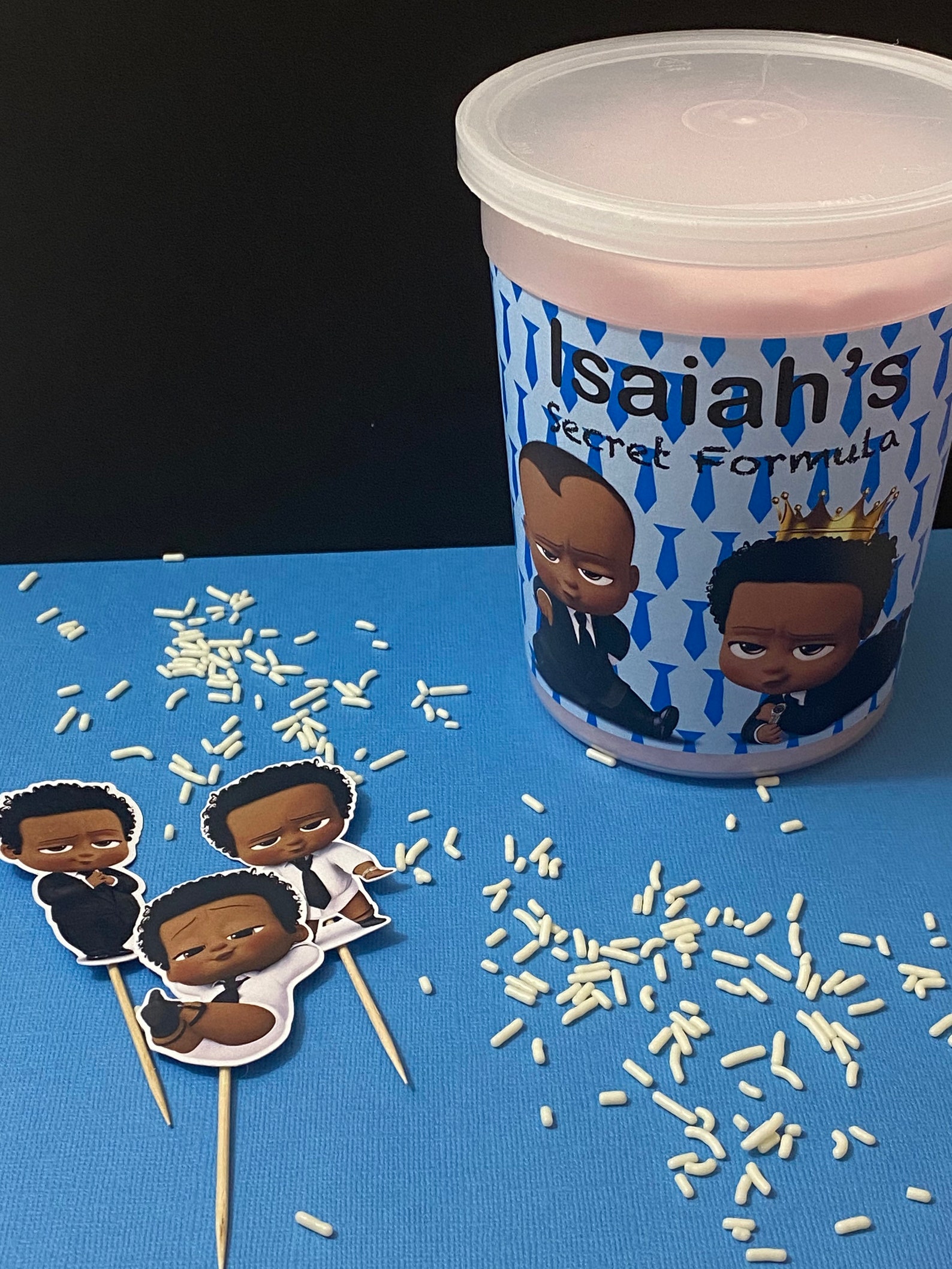 Boss Baby Fruit Snacks Label Boss Baby Favor Black Boss Baby - Etsy