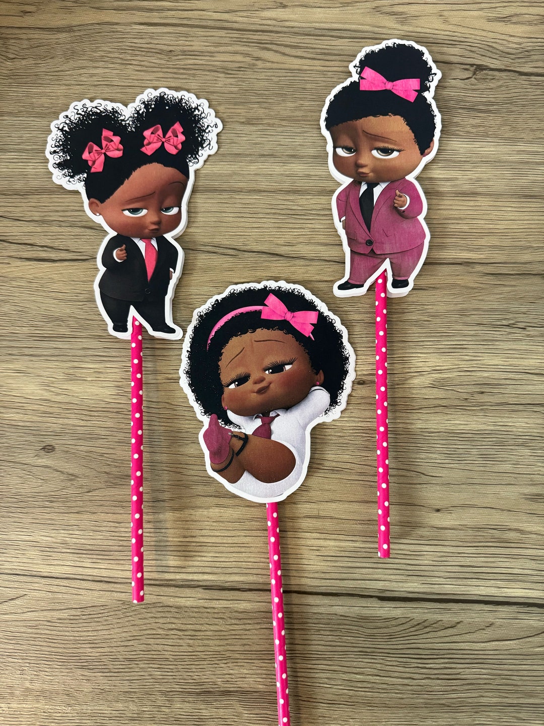 Boss Baby Girl Cake Topper, Black Boss Baby Decorations, Boss Baby ...