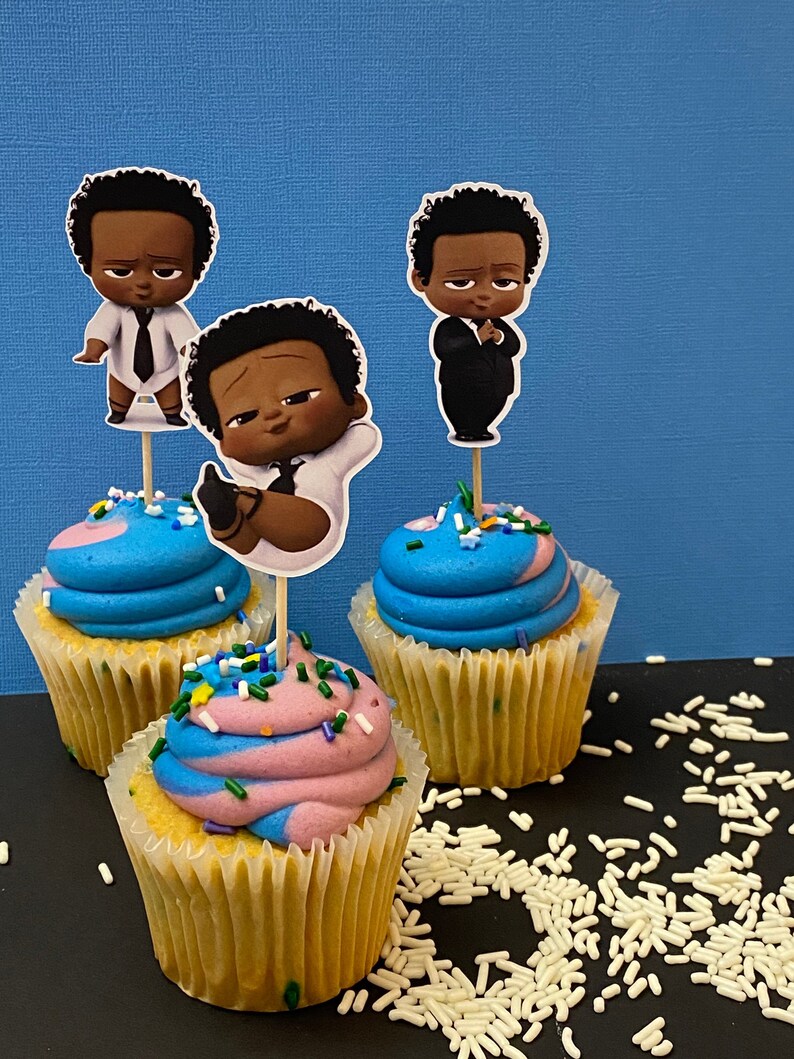 Boss Baby Boy Cupcake Toppers Boss Baby Decorations Boss - Etsy
