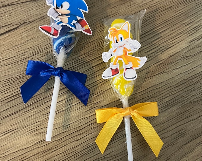 Sonic Lollipop, Sonic Party Favor, Sonic Birthday Decorations, Sonic ...