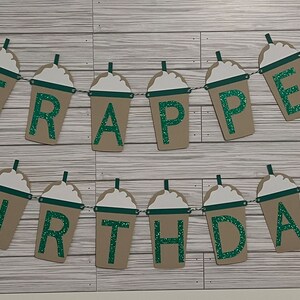 Frappe Birthday Banner Coffee Birthday Decorations Coffee - Etsy