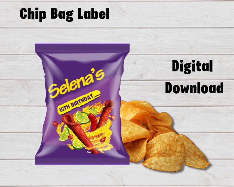 Takis Favor, Takis Chip Bag, Takis Party, Teen Birthday Party - Etsy