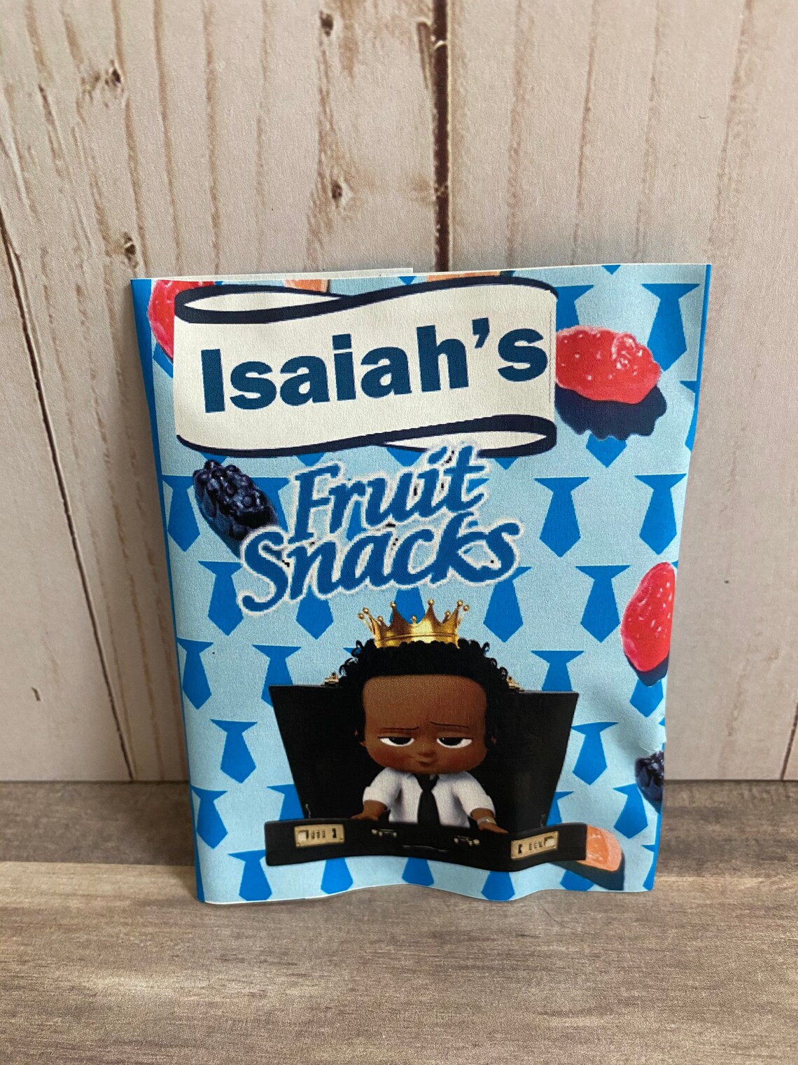 Boss Baby Fruit Snacks Label Boss Baby Favor Black Boss Baby - Etsy