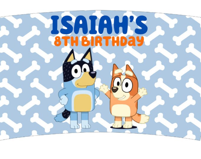 Bluey Cotton Candy Label, Bluey Party Favor, Bluey Decorations, Bluey ...