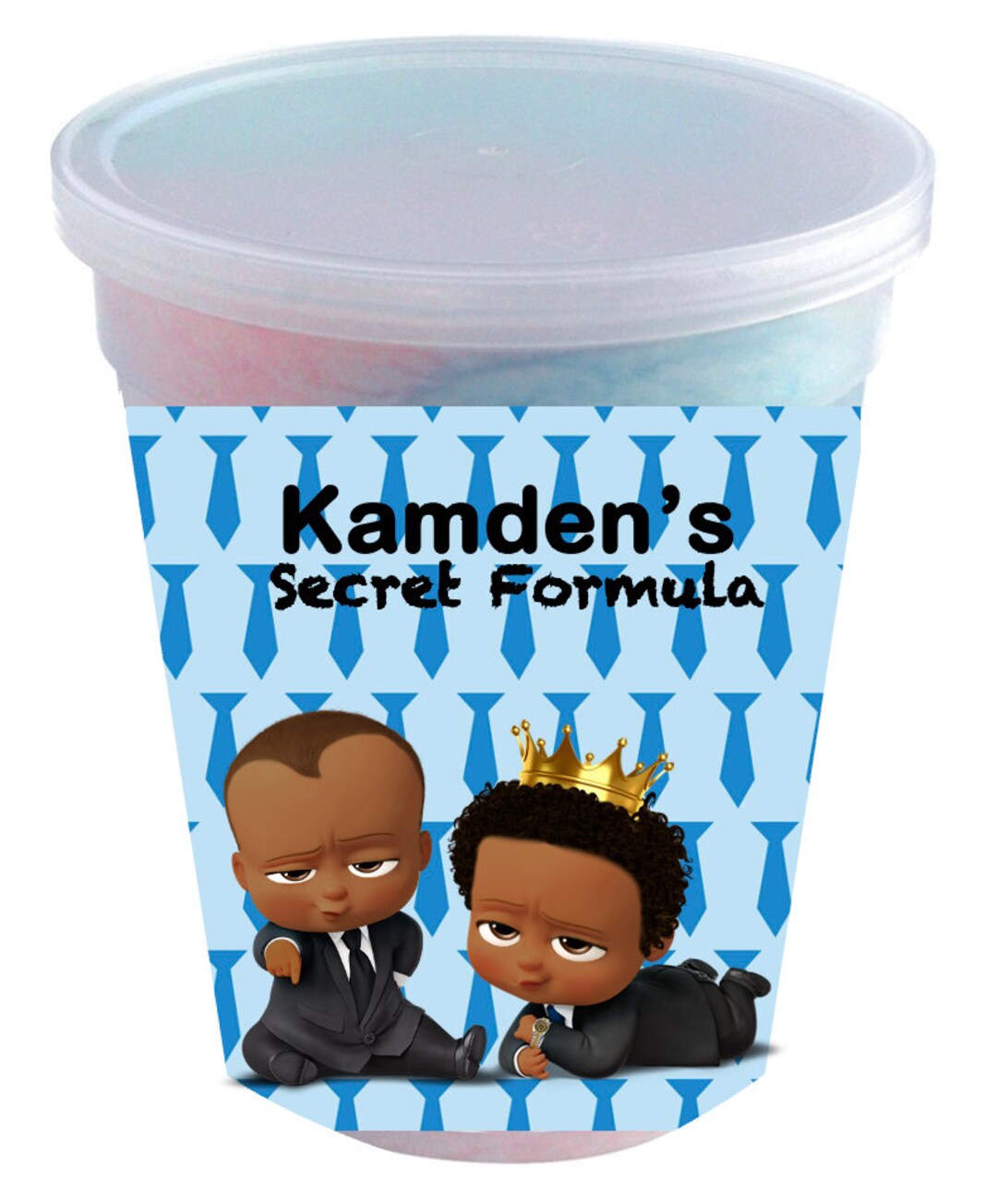 Boss Baby Boy Cotton Candy Label, Boss Baby Boy Favor, Black Boss Baby ...