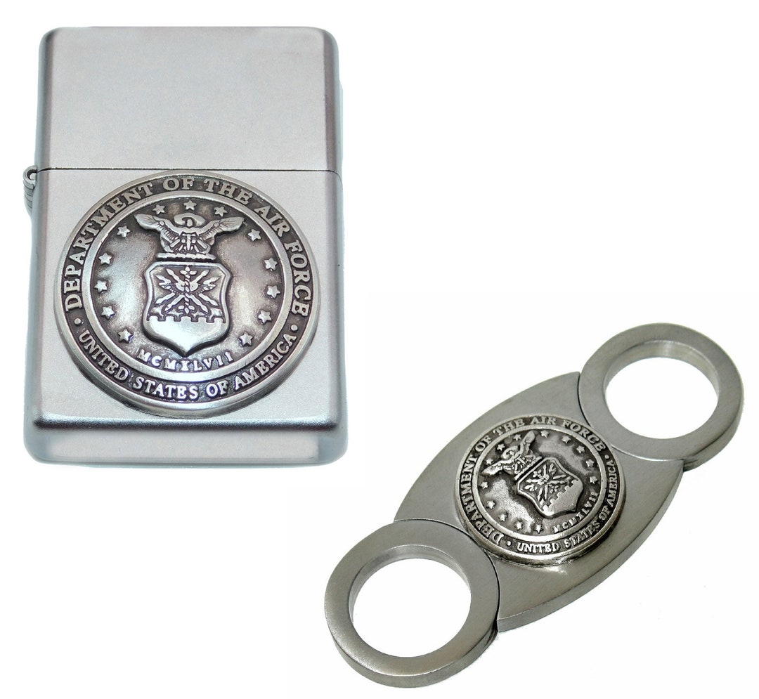 US Air Force Cigar Lighter & Cutter Gift Set Dual Torch Butane NEW - Etsy