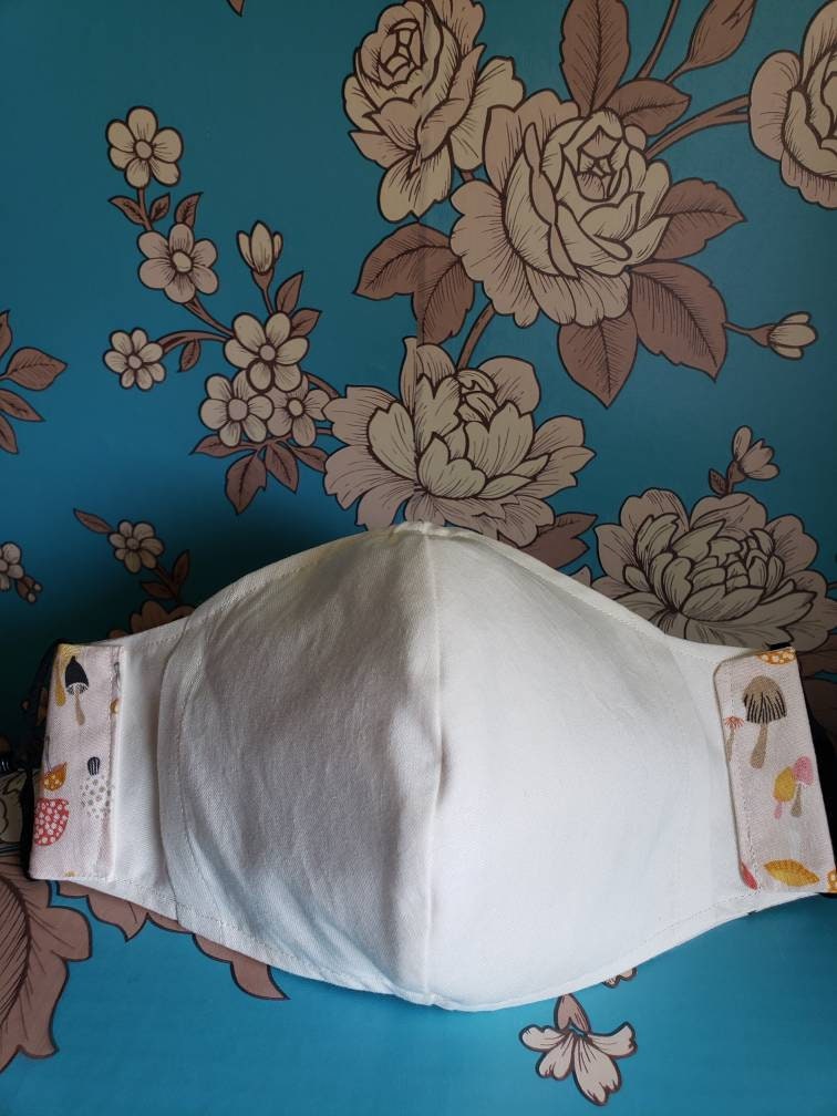 Light Pink Cottage Core Mushroom Full Face Mask With Filter - Etsy
