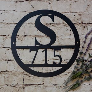 Monogram House Numbers - Etsy
