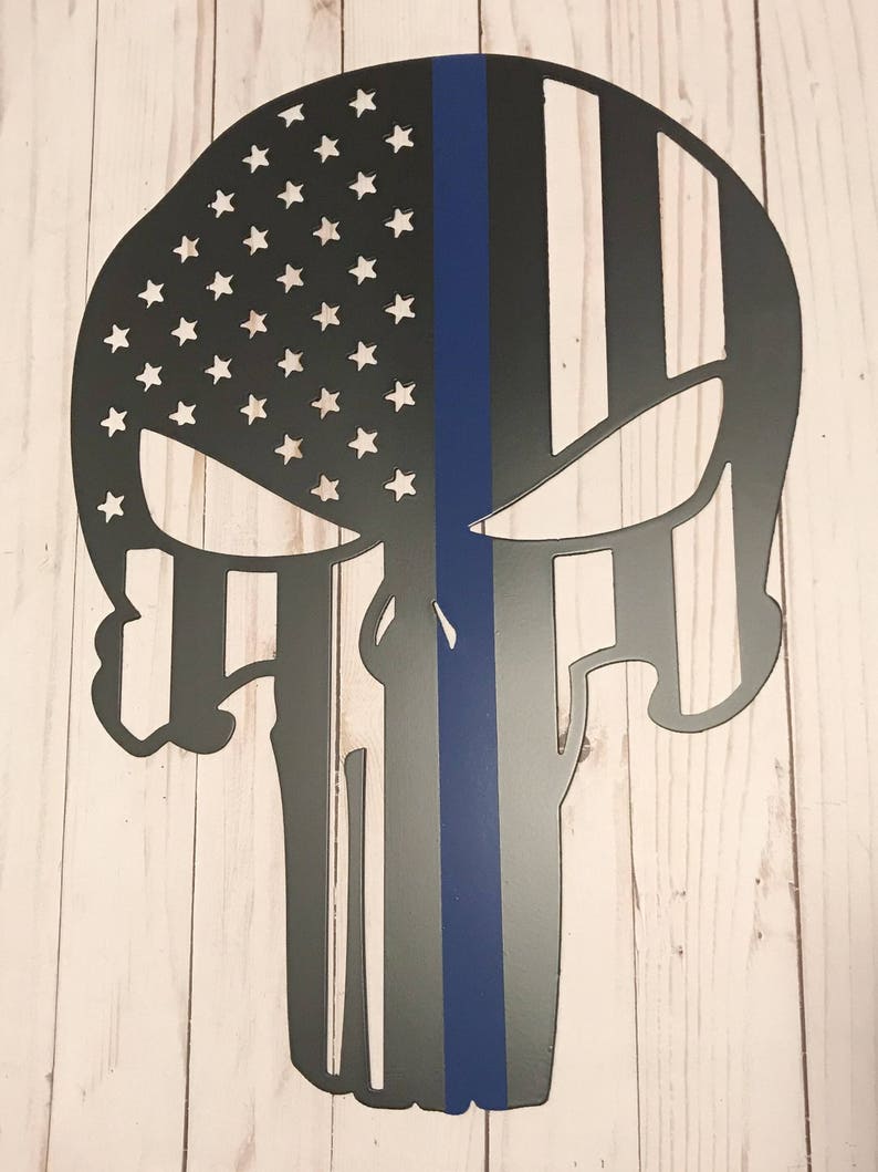Thin Blue Line Punisher - Etsy