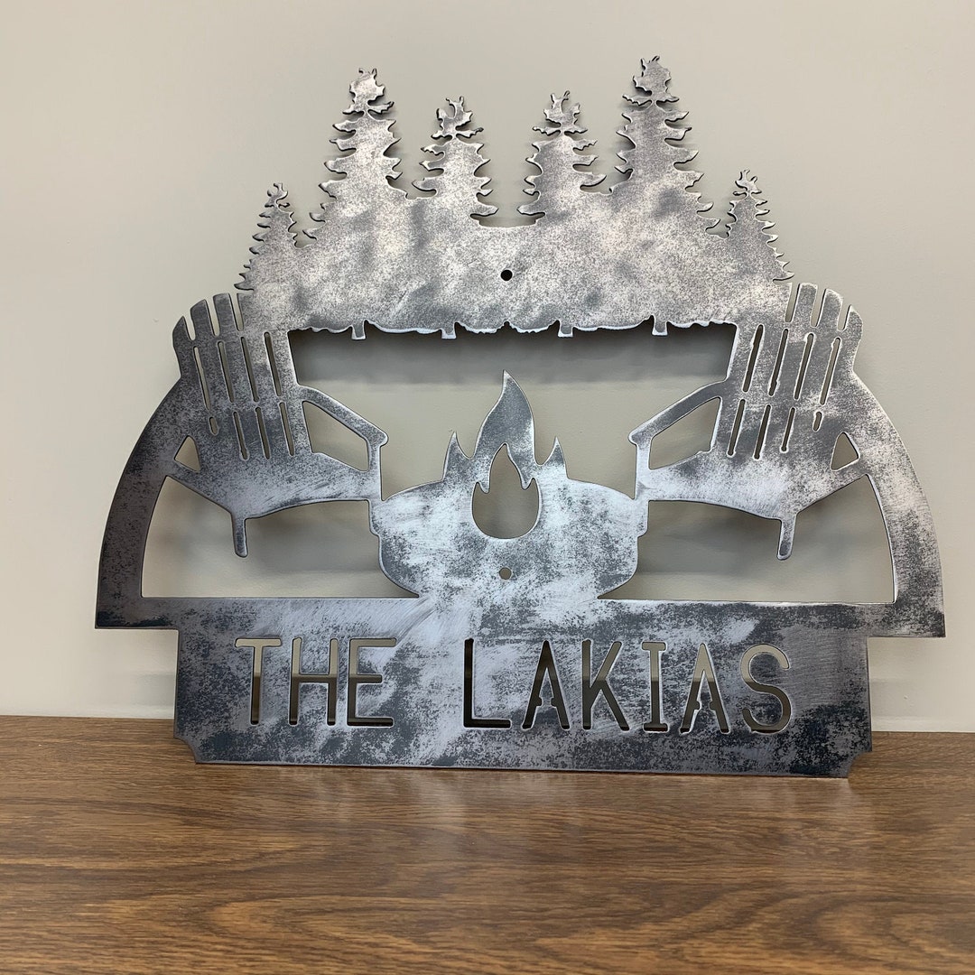 Personalized Metal Fire Pit Sign - Etsy