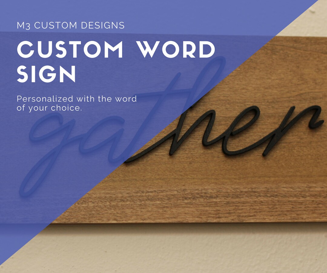 Custom Wooden Word Sign | Personalized Farmhouse Decor | Inspirational ...