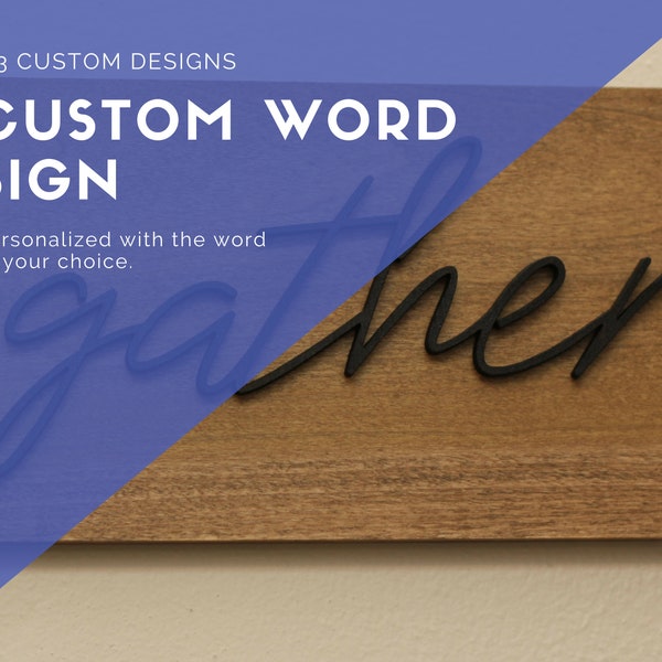 Wooden Word Sign - Etsy
