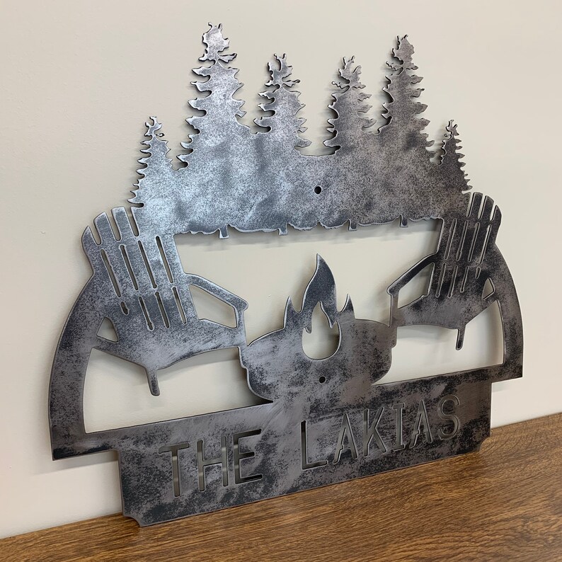 Personalized Metal Fire Pit Sign | Etsy