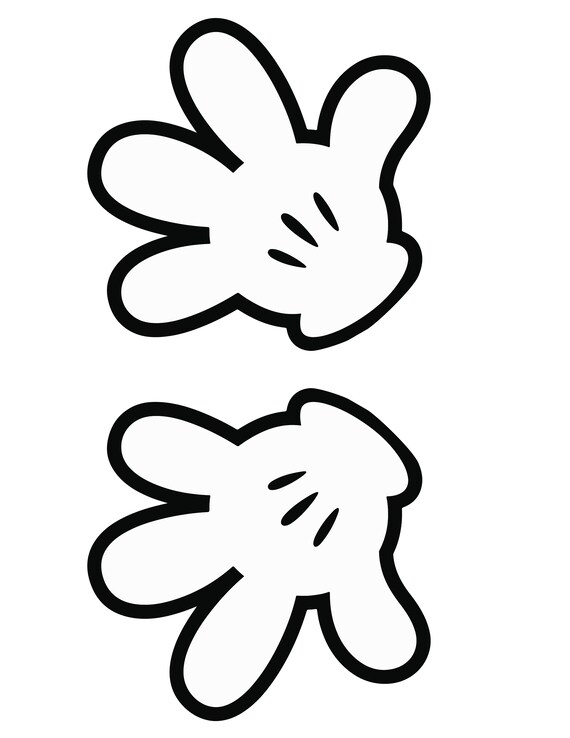 Mickey Mouse Hands Printable