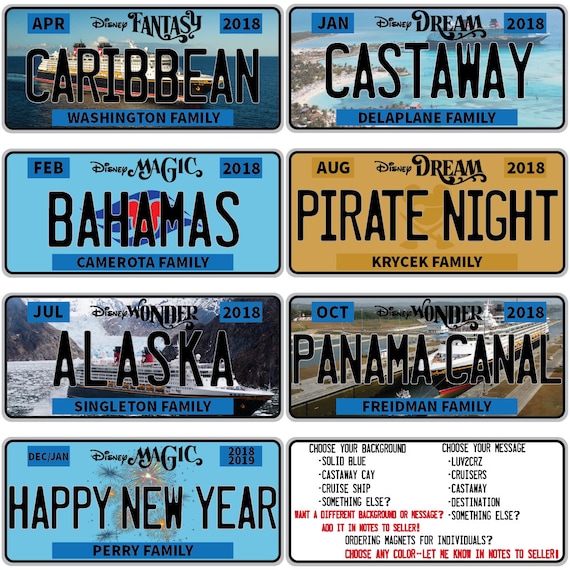 License Plate Personalized Disney Cruise Door Magnet - Etsy