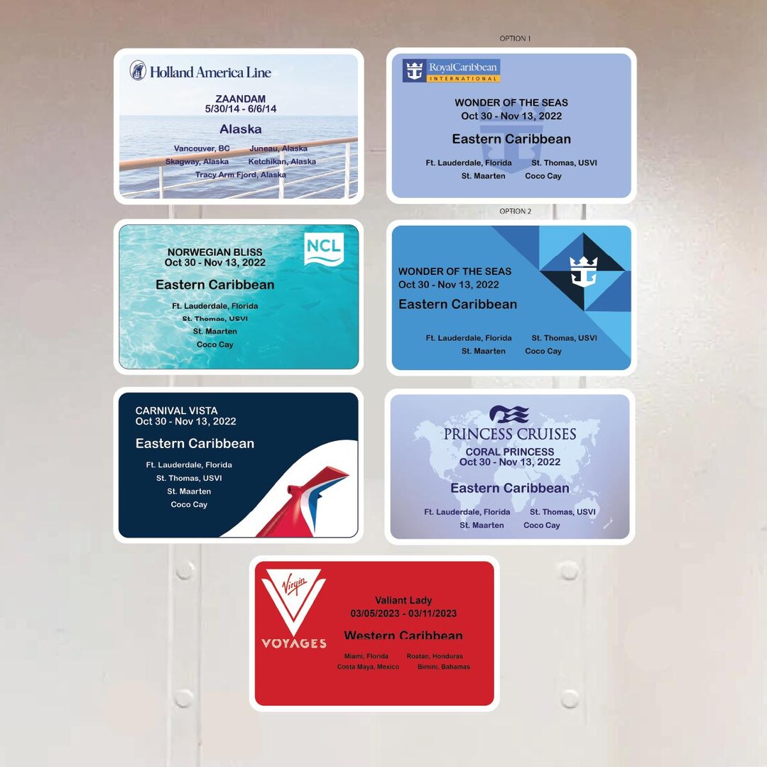 Royal Caribbean Seapass Card 2 Options + Virgin Voyages + Princess ...