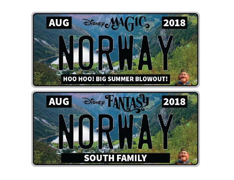 License Plate Personalized Disney Cruise Door Magnet | Etsy