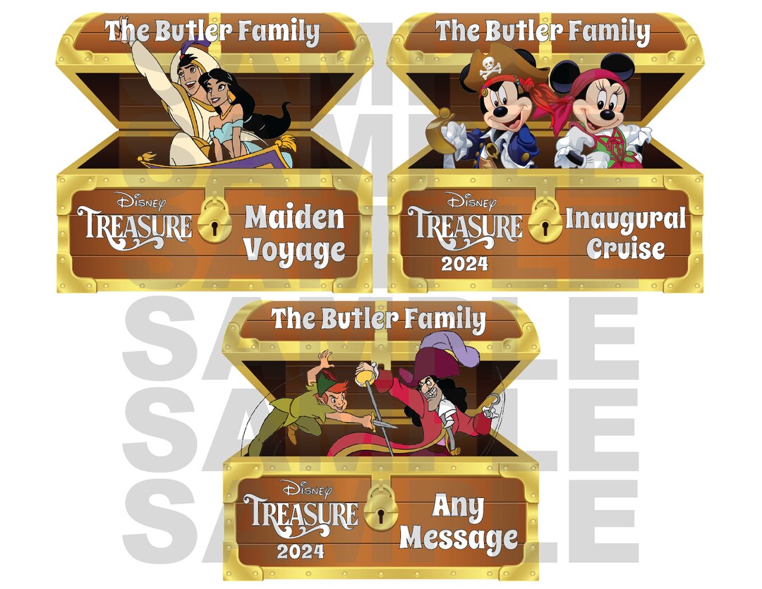 Disney Treasure Chest Inaugural Maiden Voyage Your Message Personalized ...