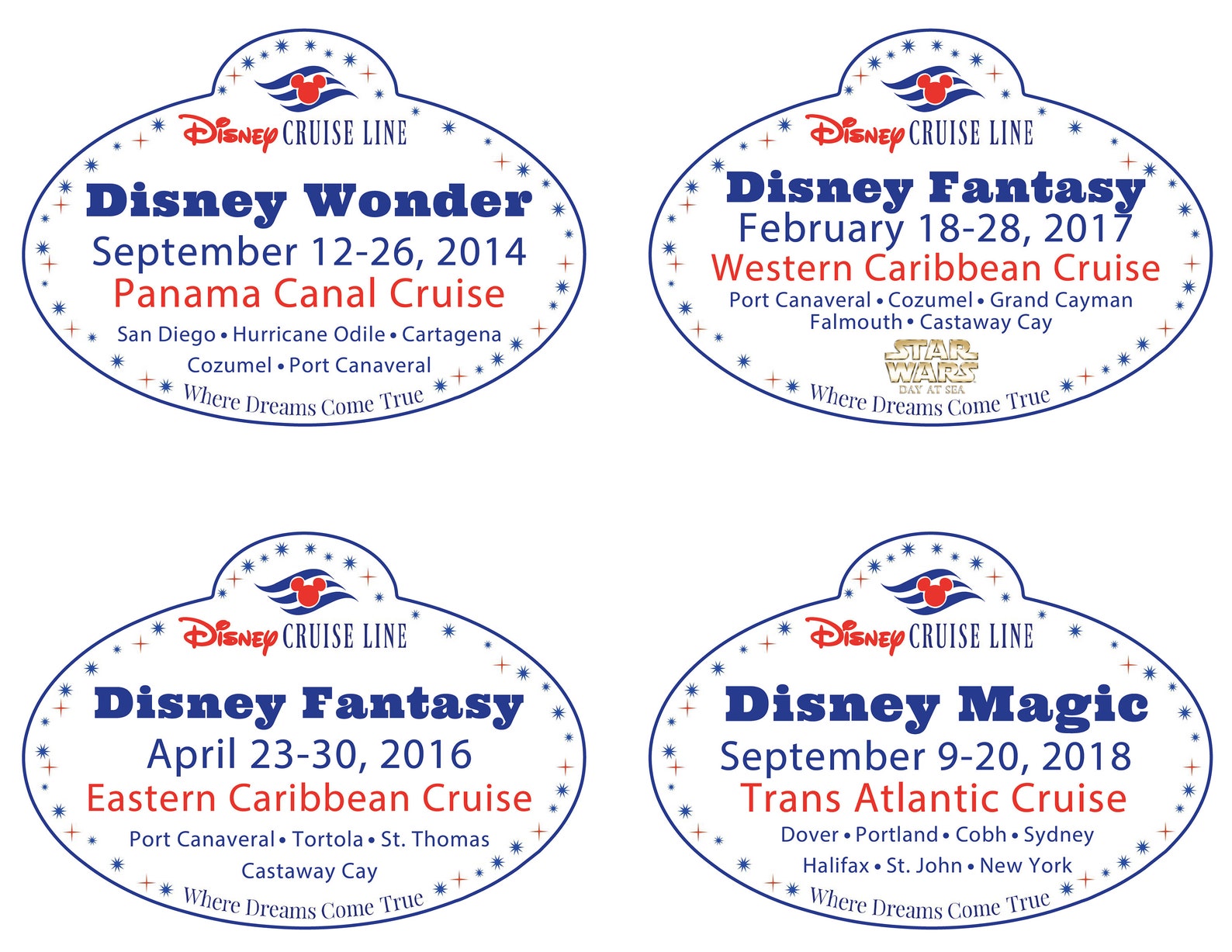 Disney Cruise Line Name Tag Personalized Disney Cruise Door - Etsy
